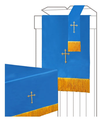 Blue/White Parament 3PC Set - Churchgoers